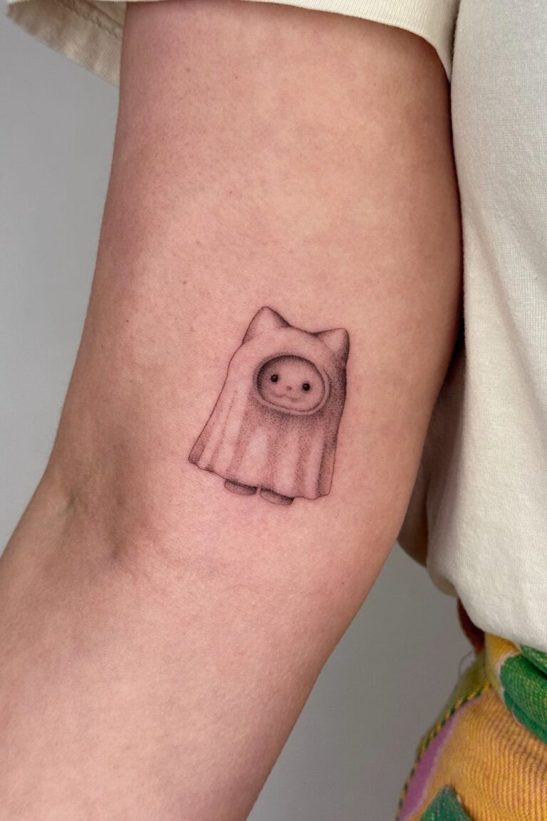 23 Small Ghost Tattoo Ideas That Are Cute And Full Of Personality