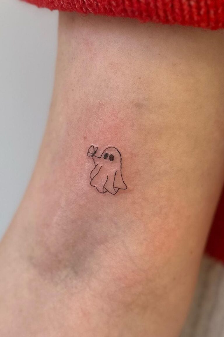 23 Small Ghost Tattoo Ideas That Are Cute And Full Of Personality