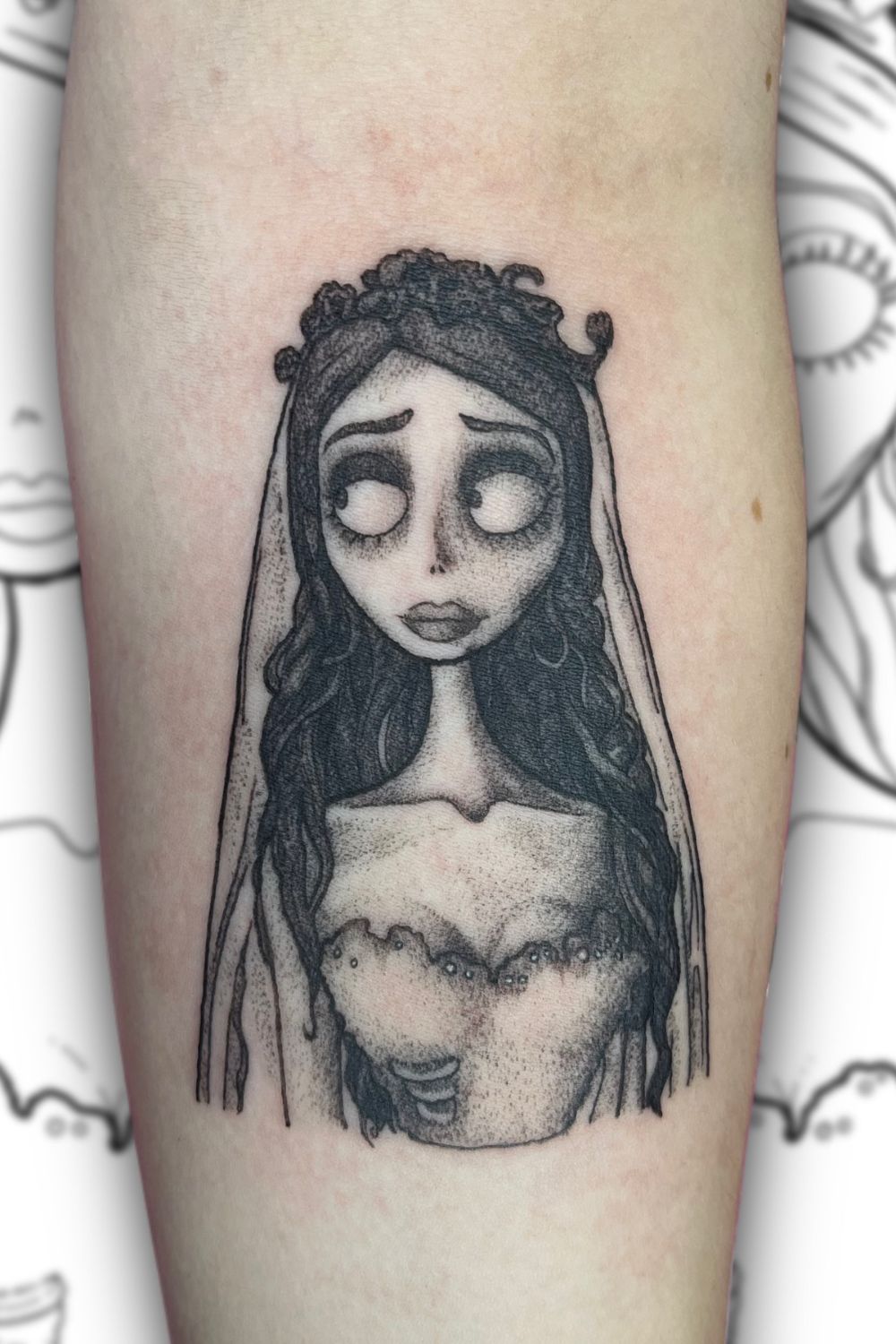 21 Corpse Bride Tattoo Styles And Meanings You’ll Love