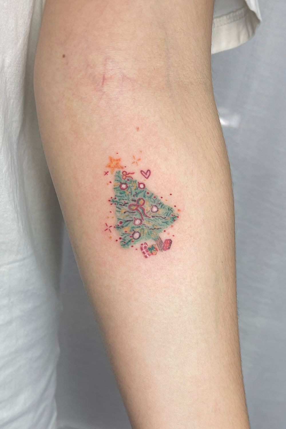 14 Christmas Tree Tattoo Designs Full Of Festive Charm