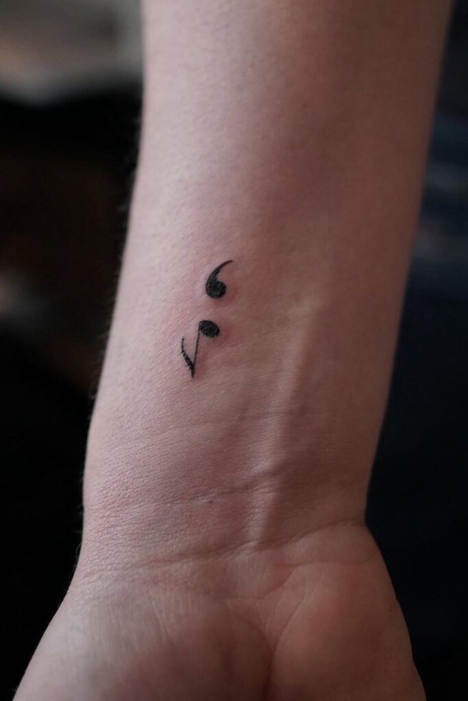 20+ Semi Colon Tattoo Ideas Design That Carry Powerful Meaning